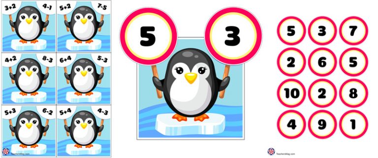 Penguin Math Activities for Preschool and Kindergarten | TeachersMag.com