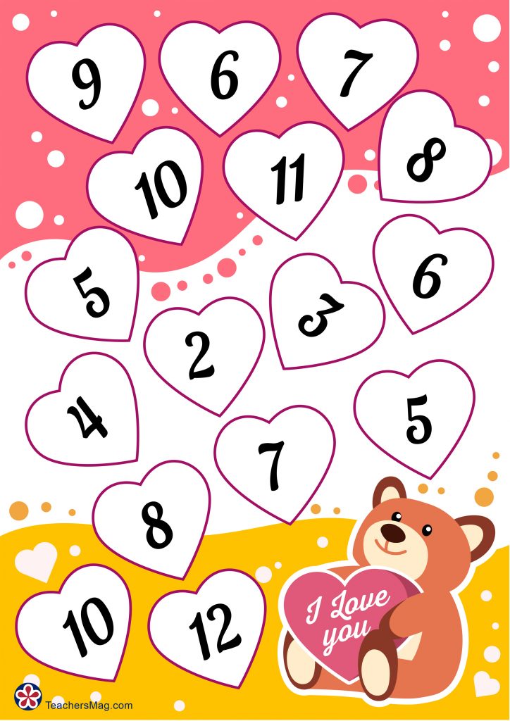 Valentines Day Roll and Cover. TeachersMag.com