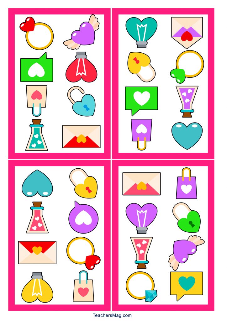 Valentine's Day-Themed Free Printable, "Seek It," Game. TeachersMag.com