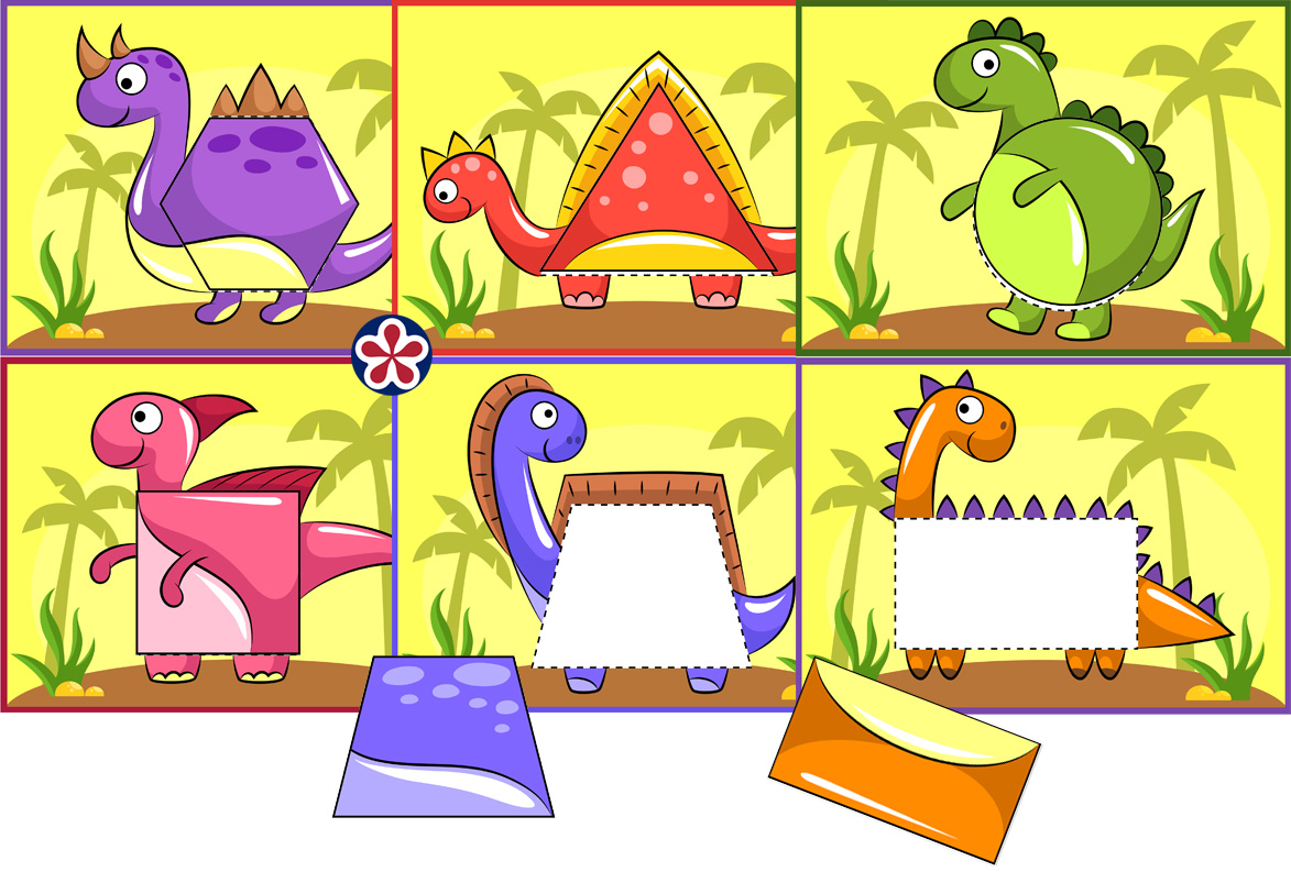 Dino Shape Sorting Activity for Preschool Students. TeachersMag.com
