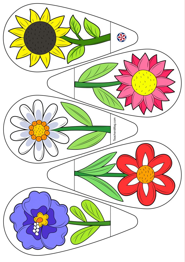 Flower Color Matching Activity for Preschool Students-2. TeachersMag.com