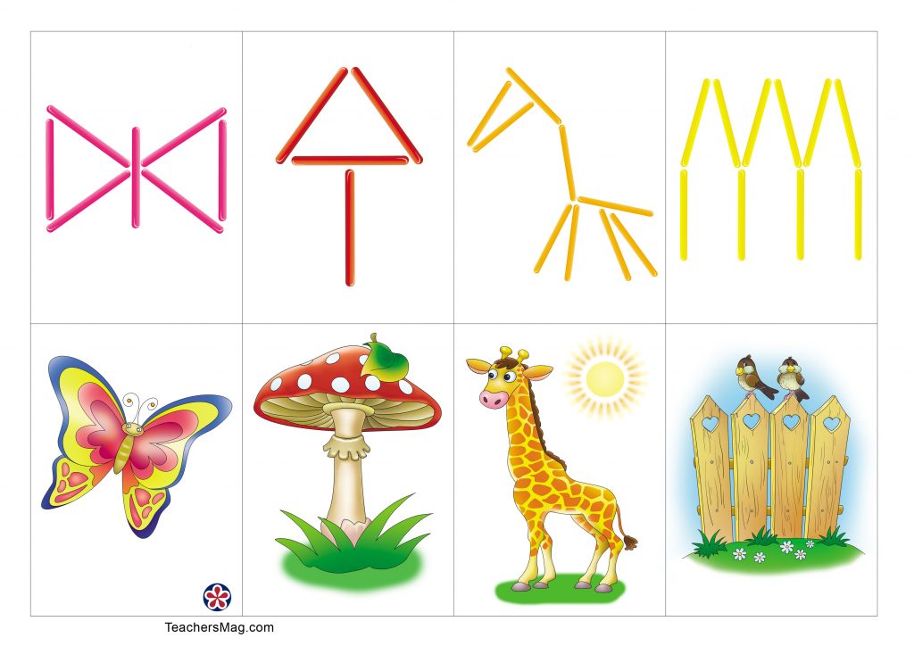 Stick Figure Image Matching Activity with Flashcards-2. TeachersMag.com