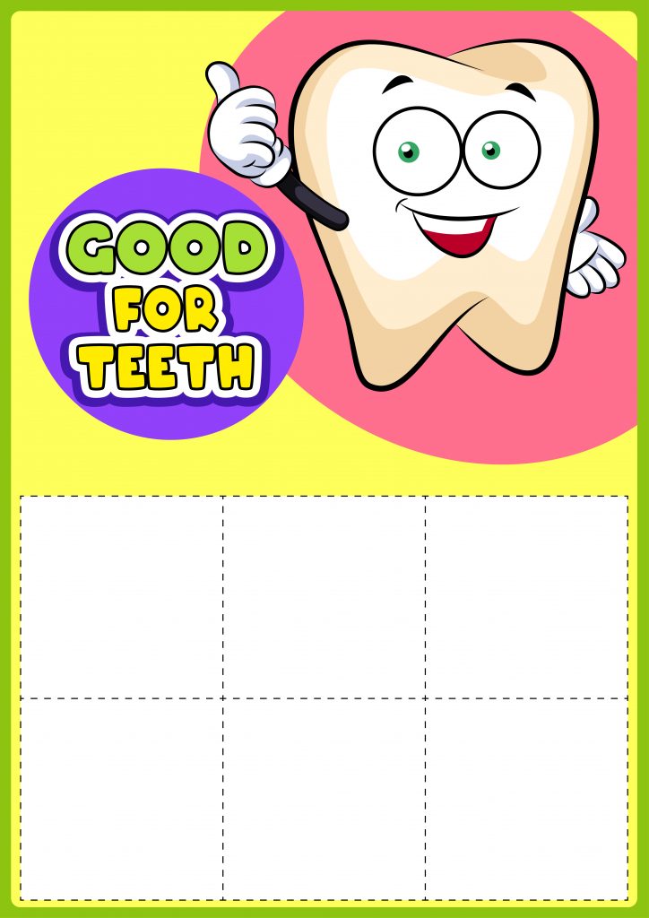 Printable Good And Bad Food For Teeth