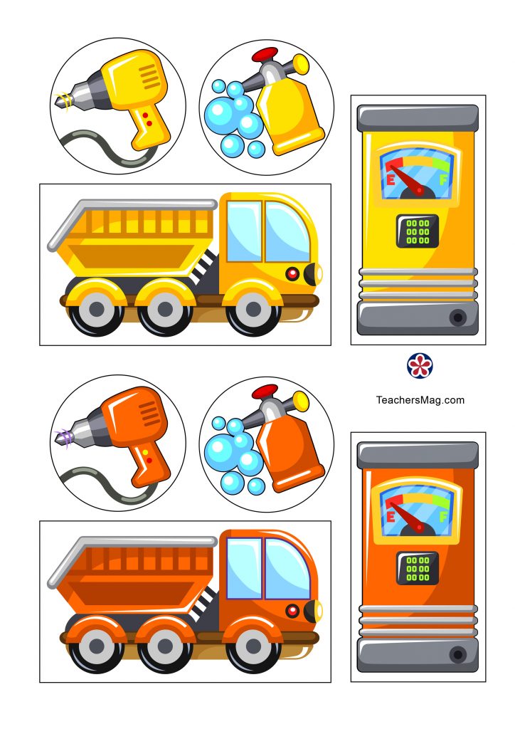 Transportation Color-Matching Worksheets for Kids-2. TeachersMag.com