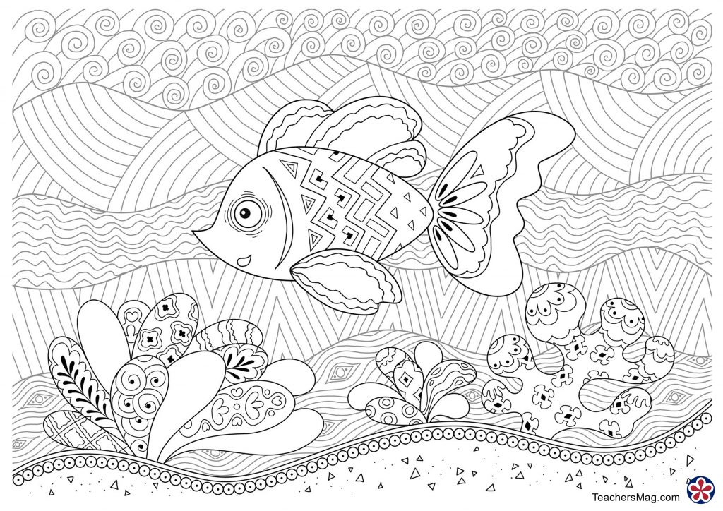Anti-Stress Coloring Pages For Kids-2. TeachersMag.com