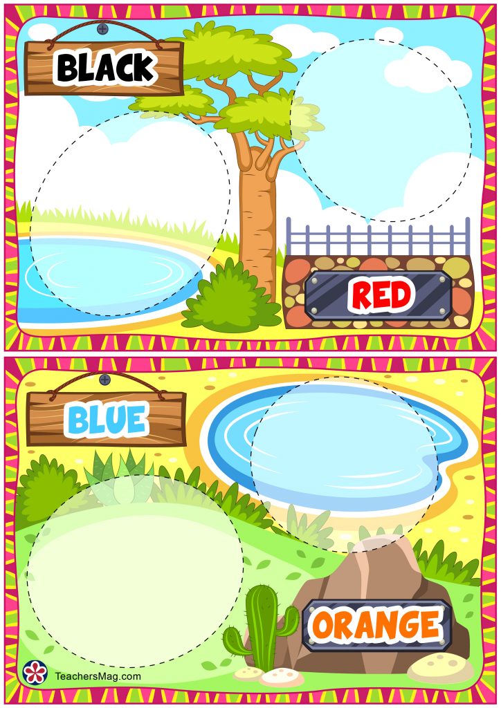 African Zoo Themed Color Matching Activity For Kids-2. TeachersMag.com