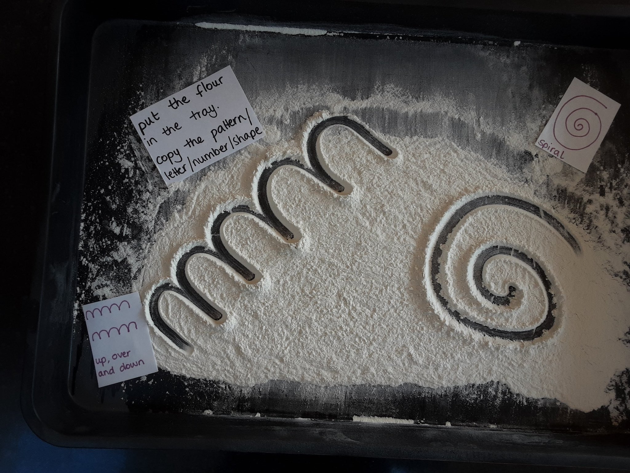 Flour-Tracing Art Activity to Do At Home With Your Children ...