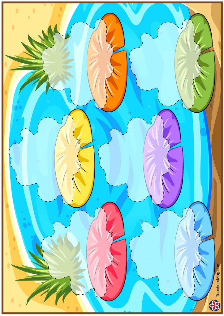 Funny Frogs Color Matching Activity-2. TeachersMag.com