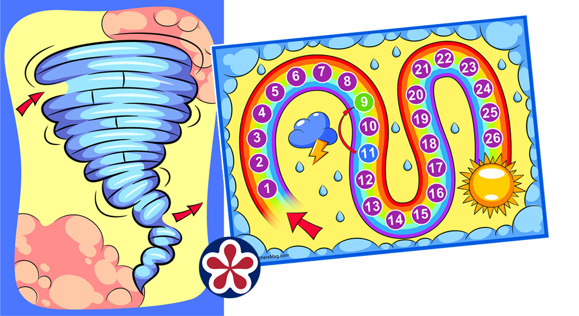Weather-Themed Printable Maze and Board Game Template. TeachersMag.com